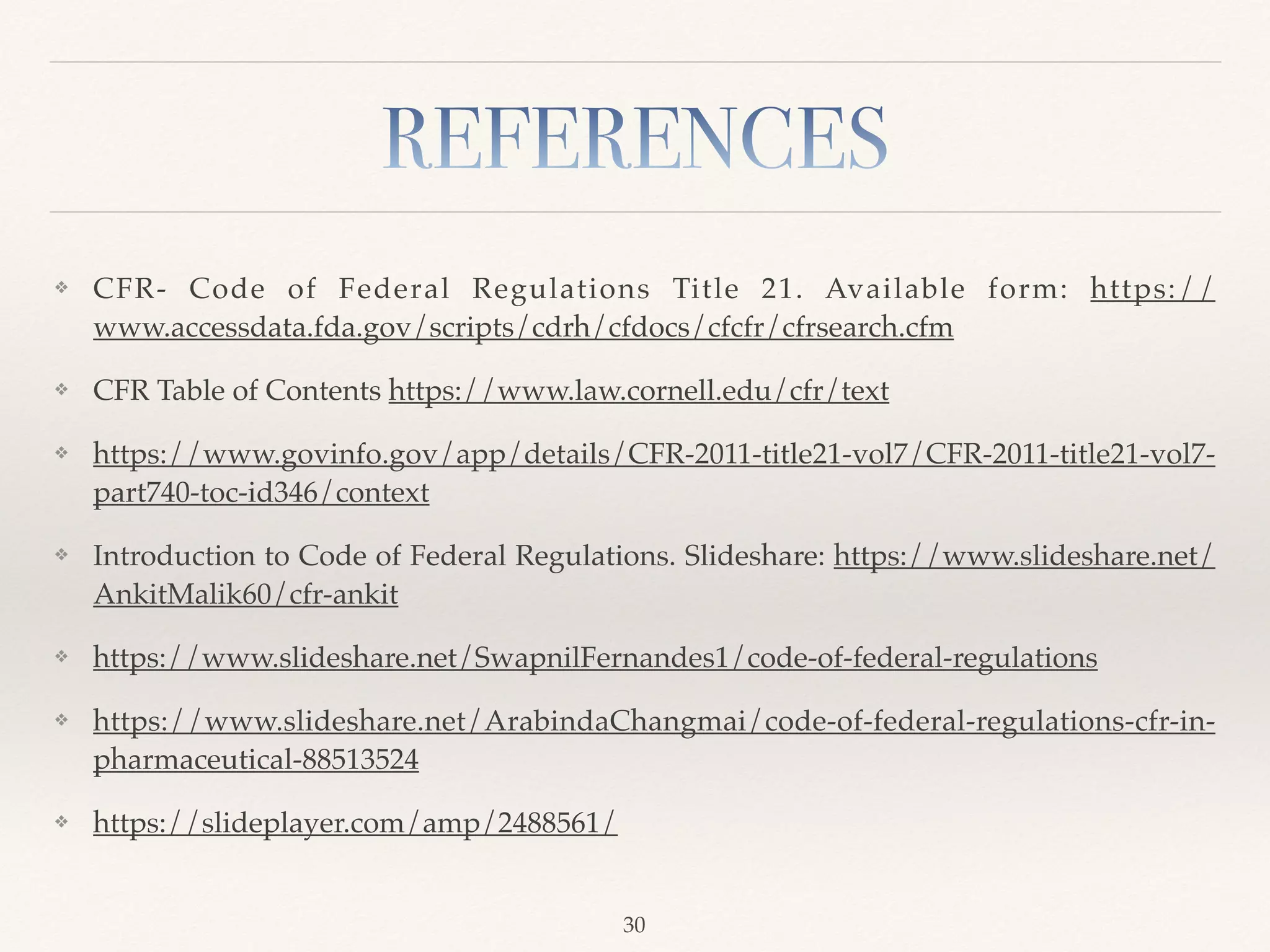 Code of Federal Regulations | PDF