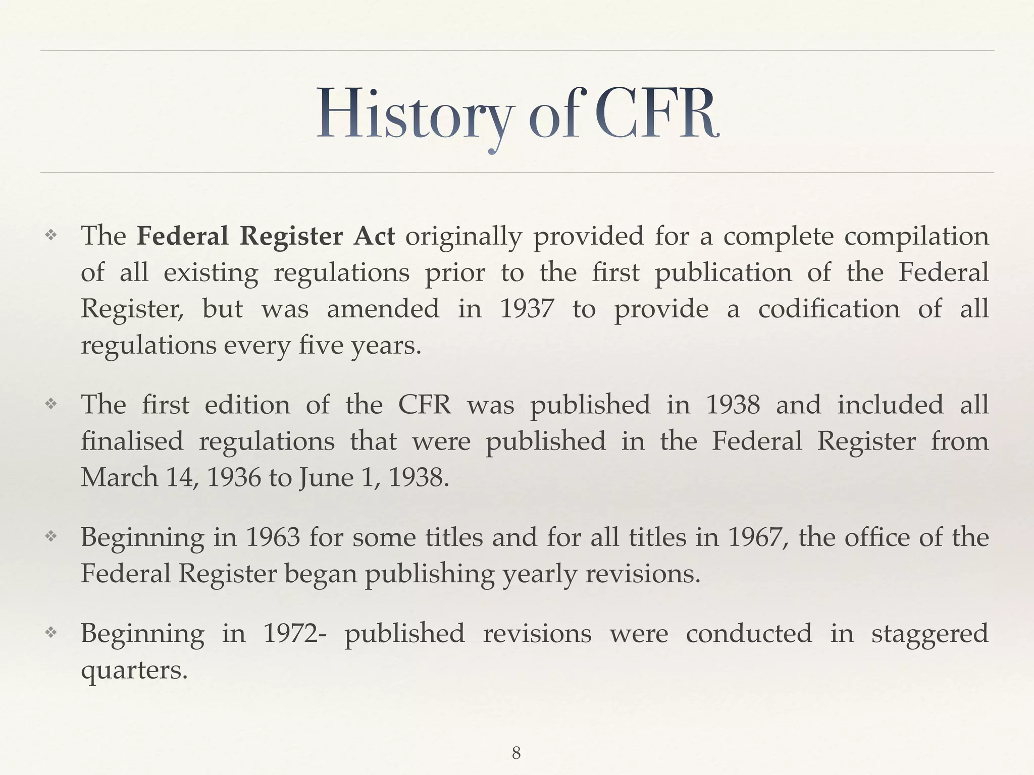 Code of Federal Regulations | PDF