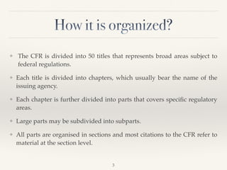 Code of Federal Regulations | PDF