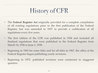 Code of Federal Regulations | PDF