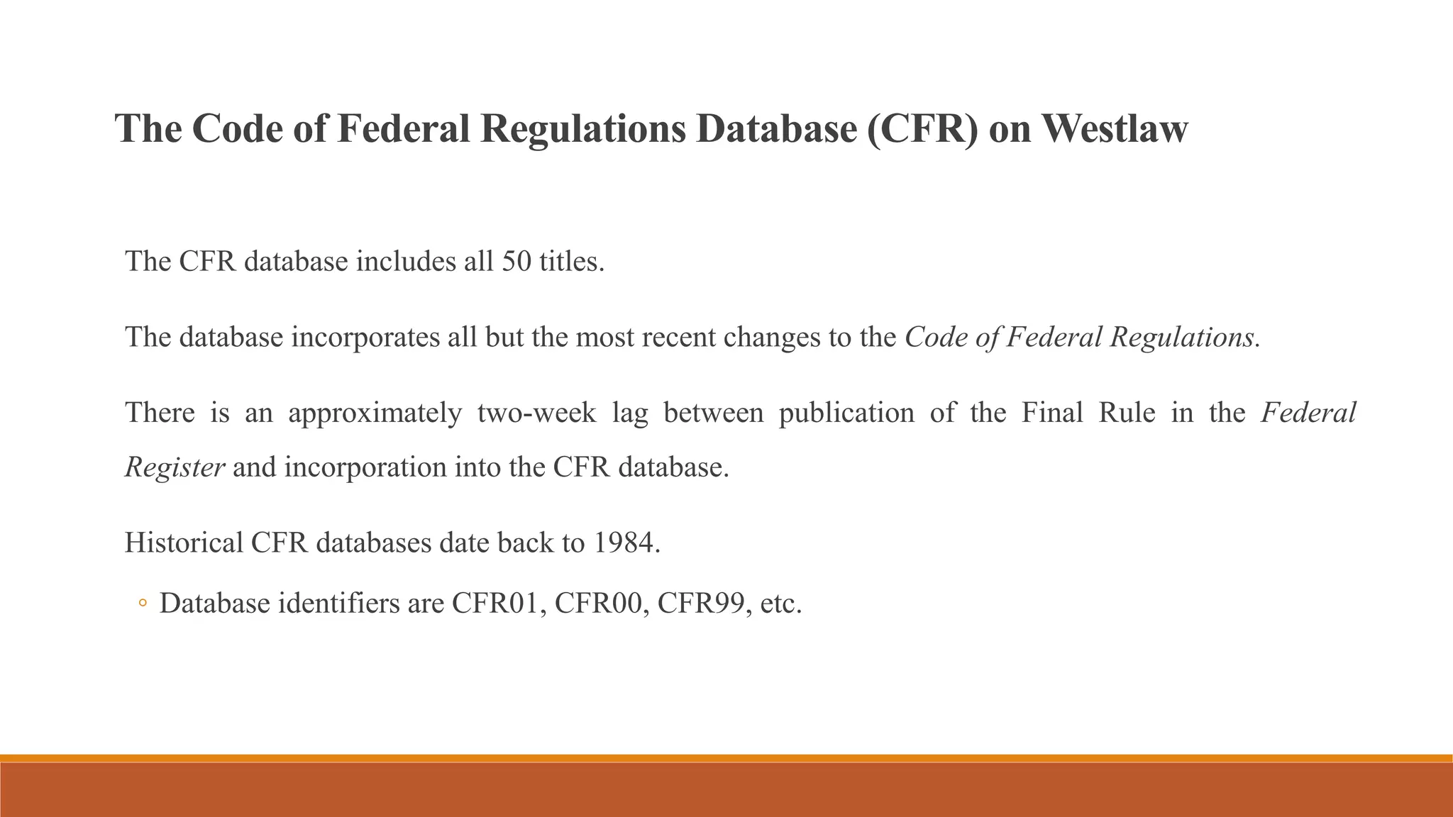 Code of federal regulations {cfr} | PPTX