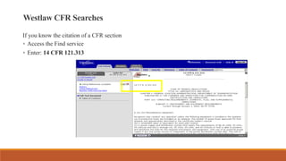 Code of federal regulations {cfr} | PPTX