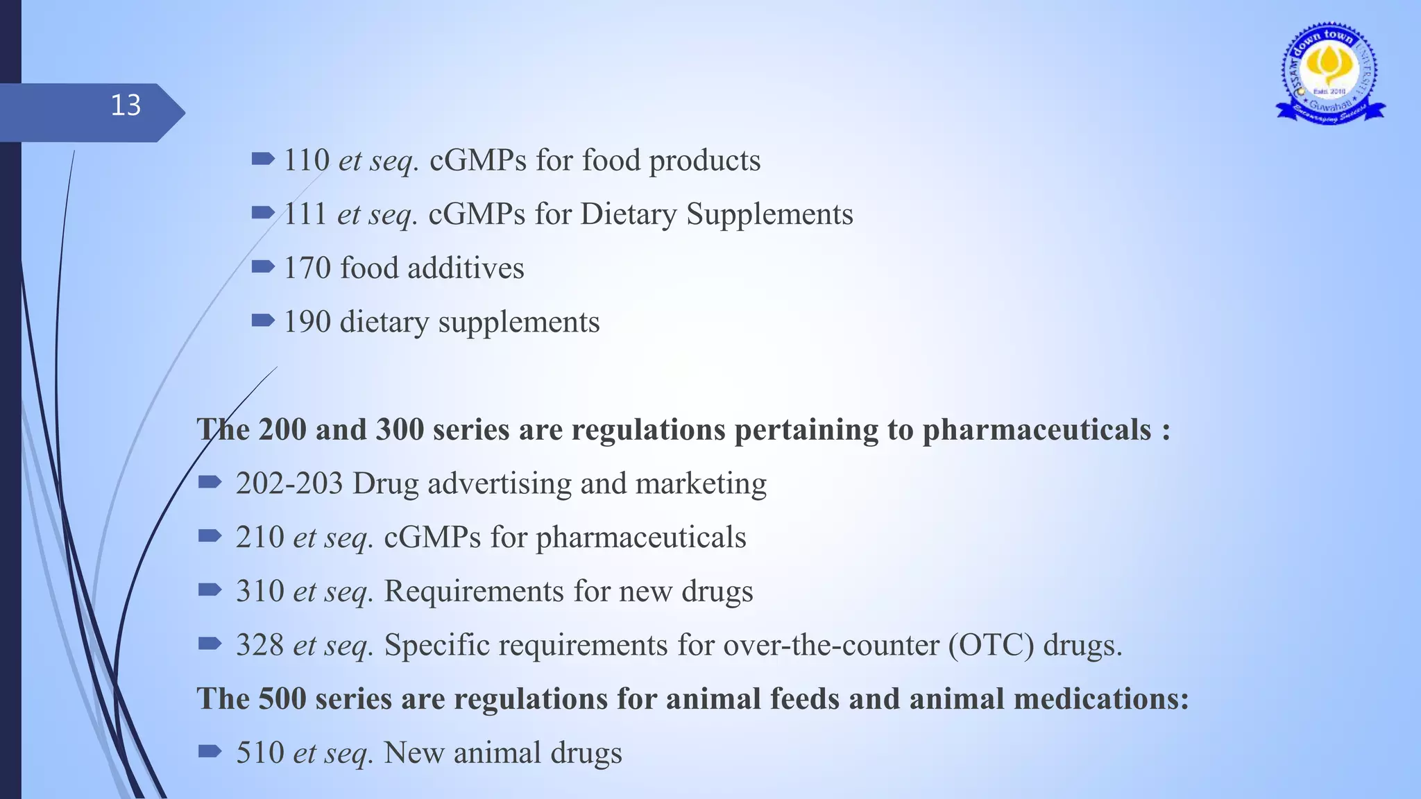 Code of federal regulations {cfr} in pharmaceutical | PPTX