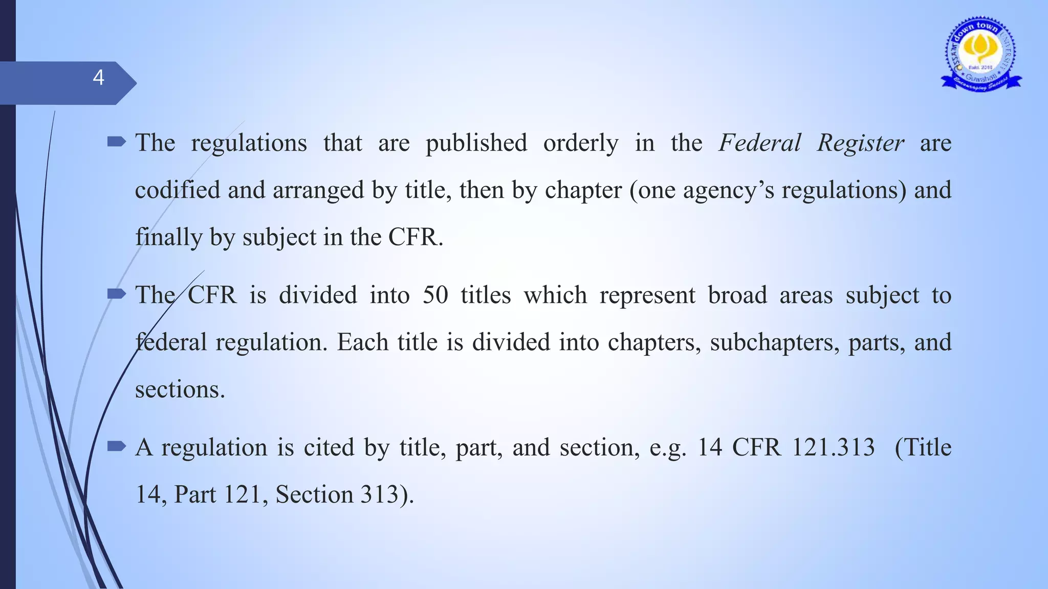 Code of federal regulations {cfr} in pharmaceutical | PPTX