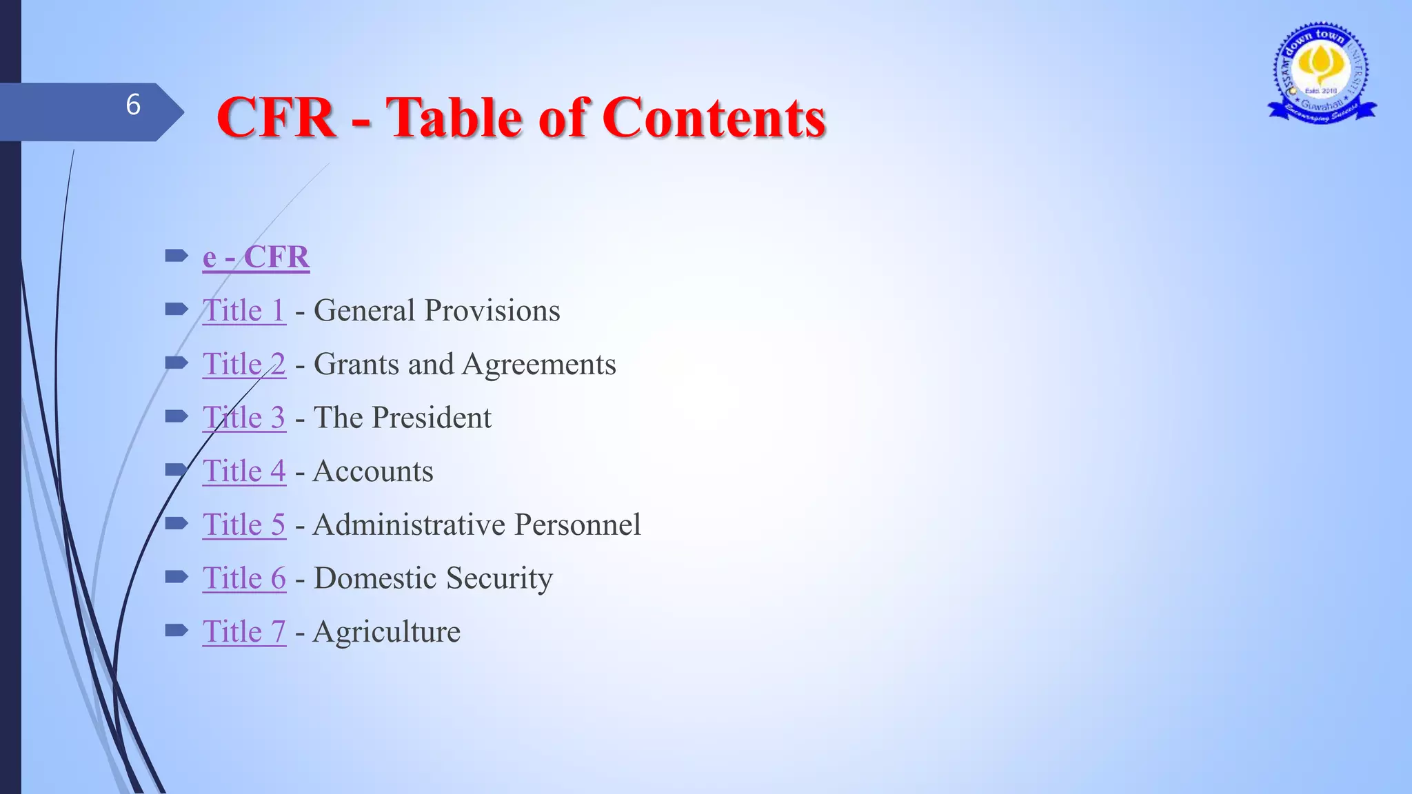 Code of federal regulations {cfr} in pharmaceutical | PPTX