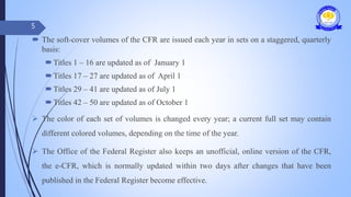 Code of federal regulations {cfr} in pharmaceutical | PPTX