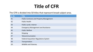 Code of Federal Regulations (CFR)...pptx