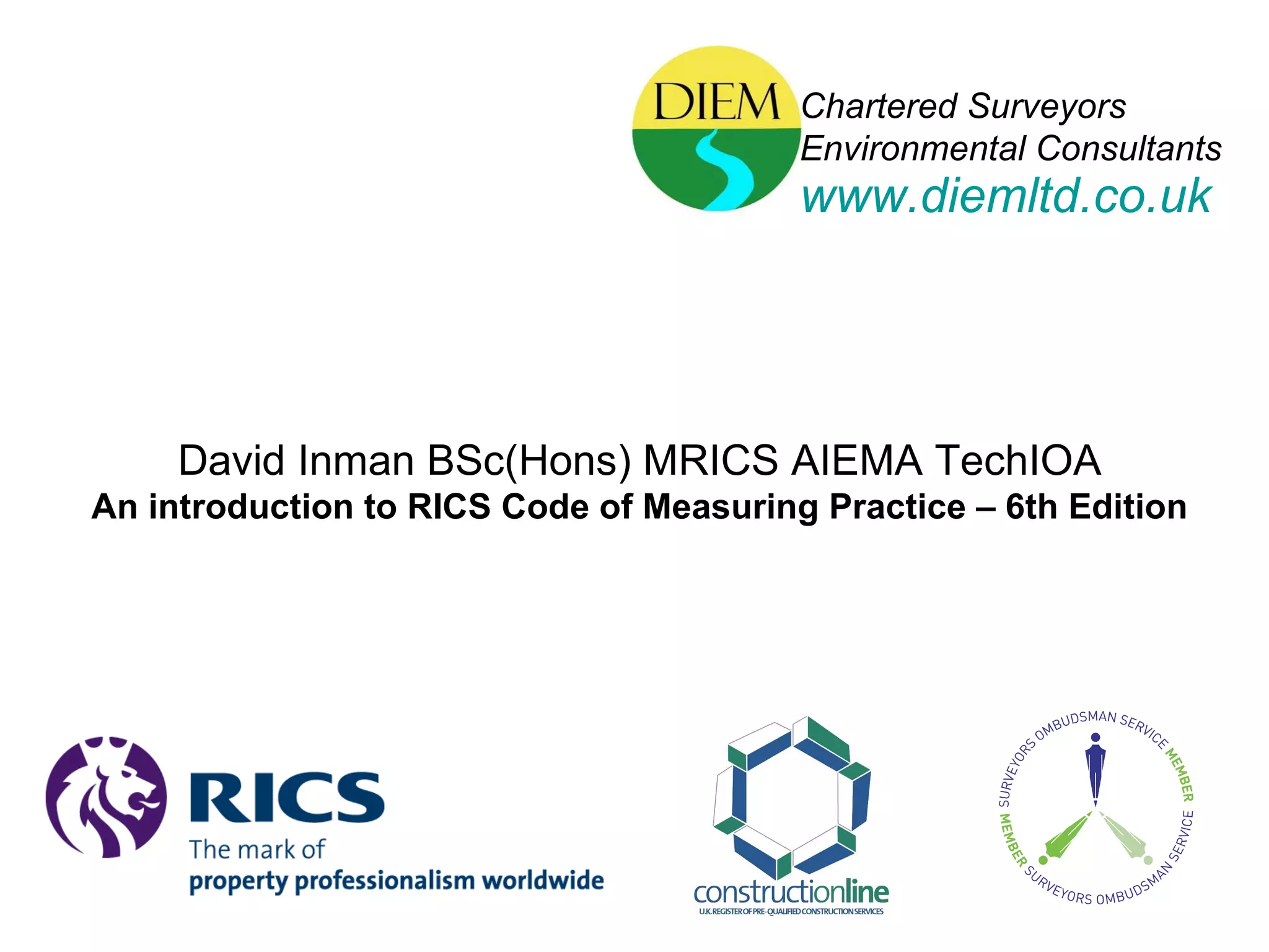 An introduction to RICS Code of Measuring Practice - 6th Edition | PPT