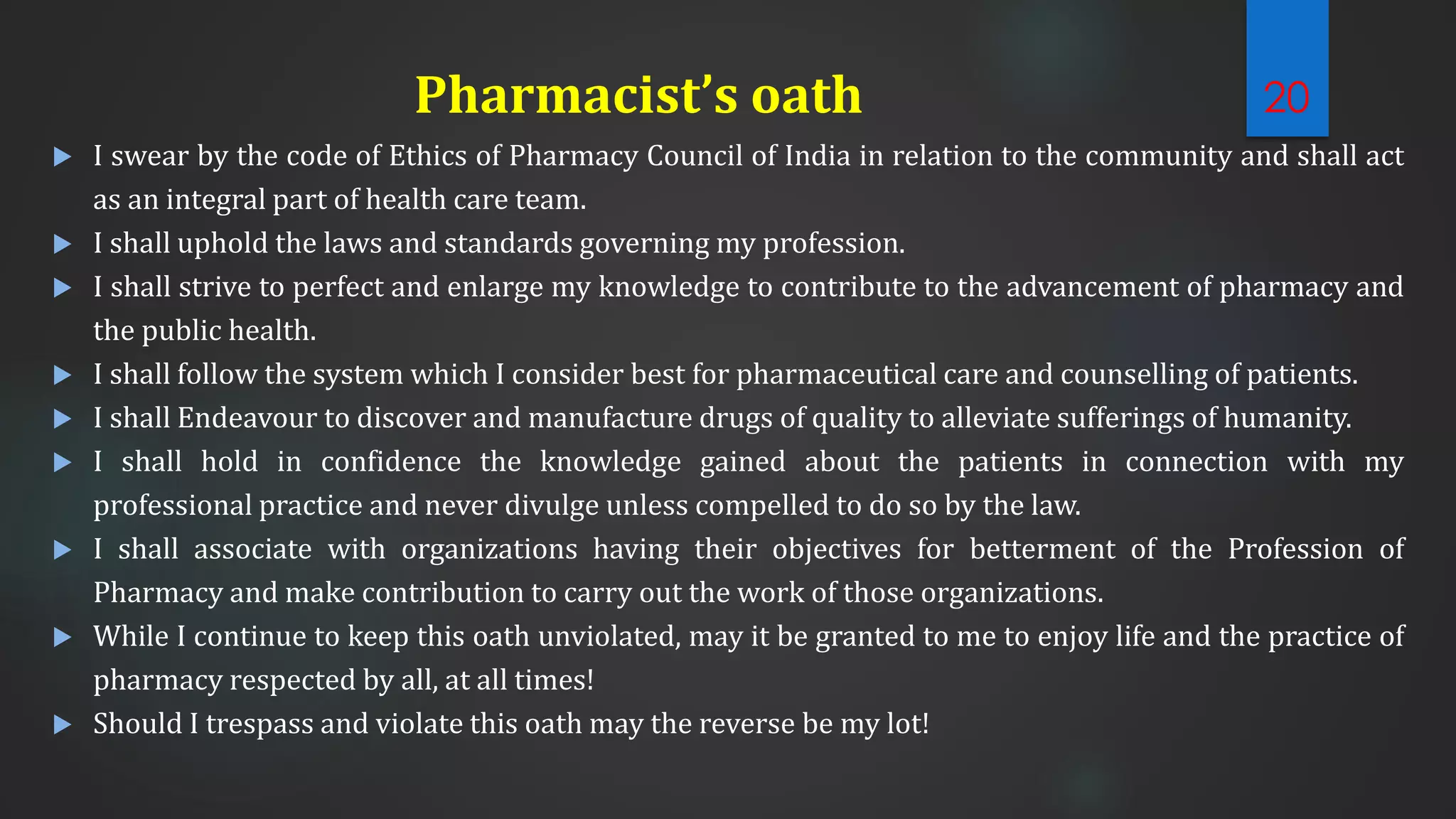 Code of pharmaceutical ethics | PDF