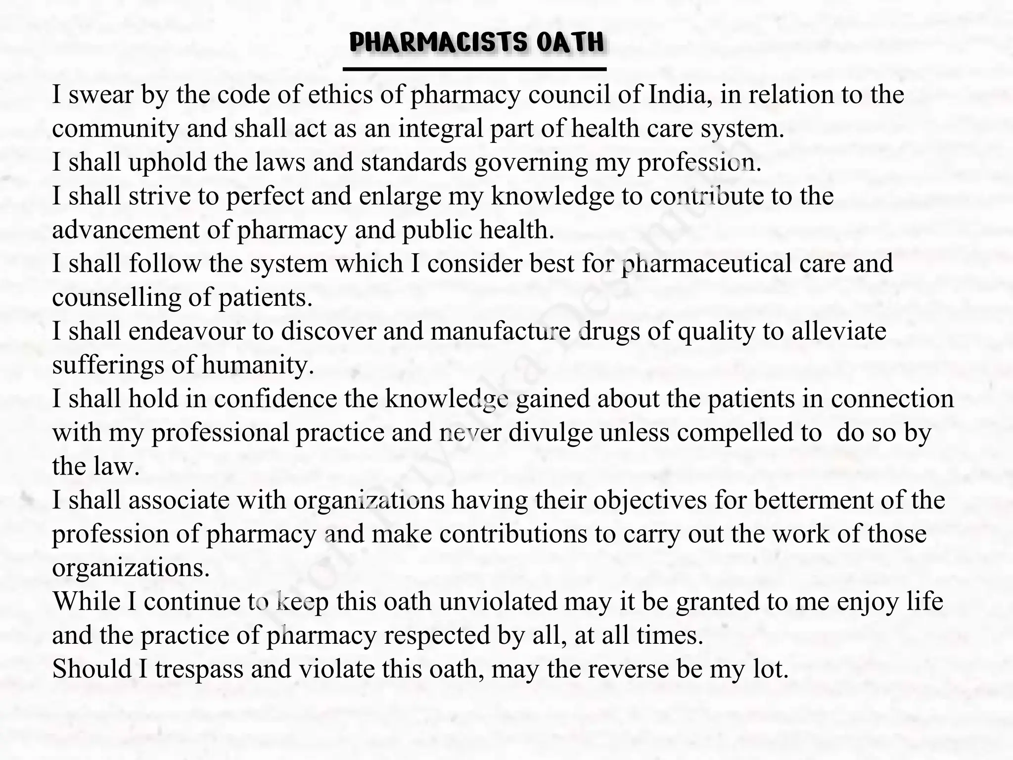 CODE OF PHARMACEUTICAL ETHICS (PHARMACY LAW AND ETHICS) | PDF