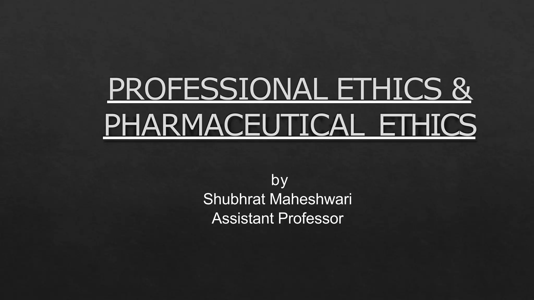 Code of pharmaceutical professional ethics | PDF