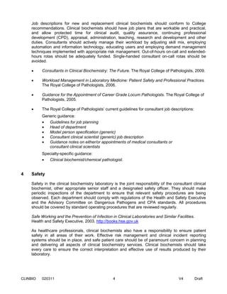 Code of practice for clinical biochemistry chemical pathologists | PDF