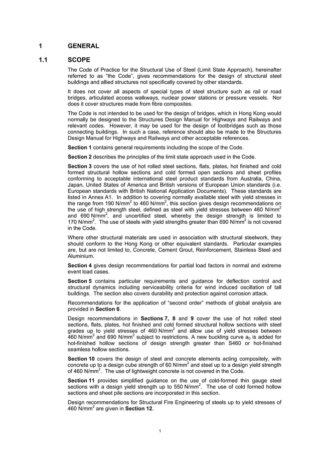 Code of practice for the structural use of steel, 2011 | PDF