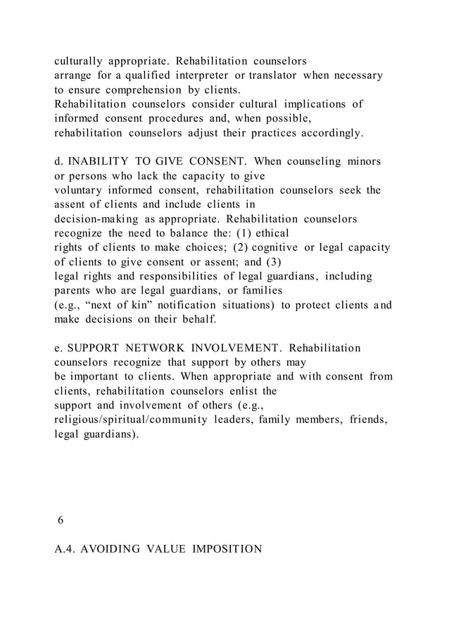 CODE OF PROFESSIONAL ETHICS FOR REHABILITATION COUN | DOCX