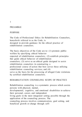 CODE OF PROFESSIONAL ETHICS FOR REHABILITATION COUN | DOCX