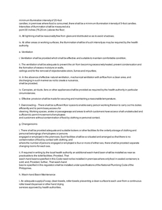 Code of sanitation | DOCX