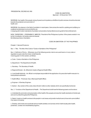 PPT The Code On SANITATION Of The Philippines PowerPoint, 59% OFF