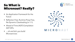 Micronaut: Evolving Java for the Microservices and Serverless Era | PPT