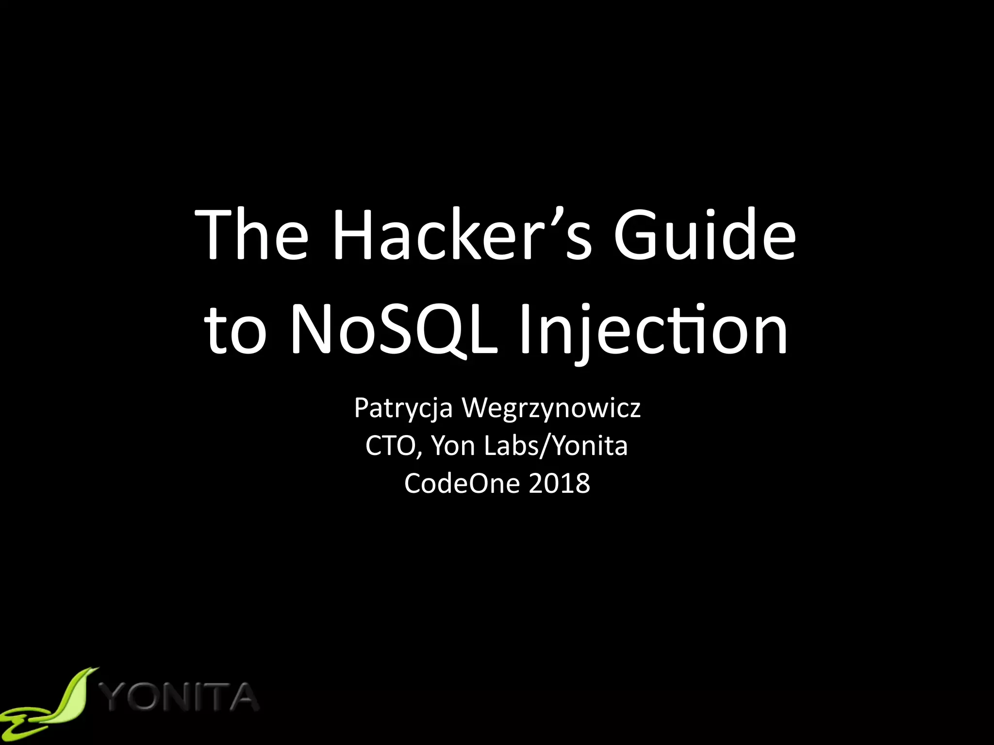 The Hackers Guide To Nosql Injection Ppt