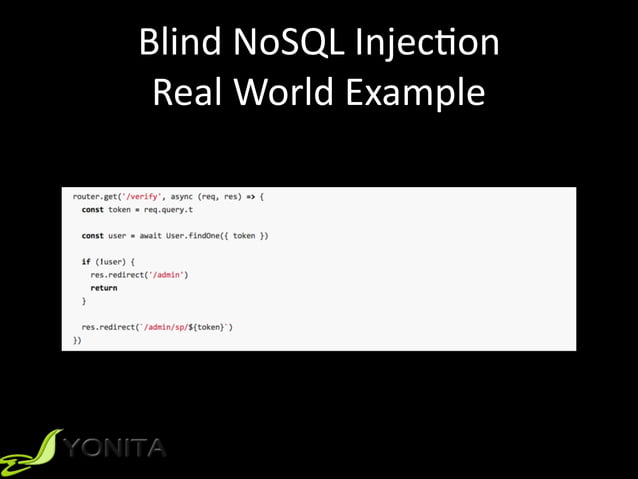 The Hacker's Guide to NoSQL Injection | PPT