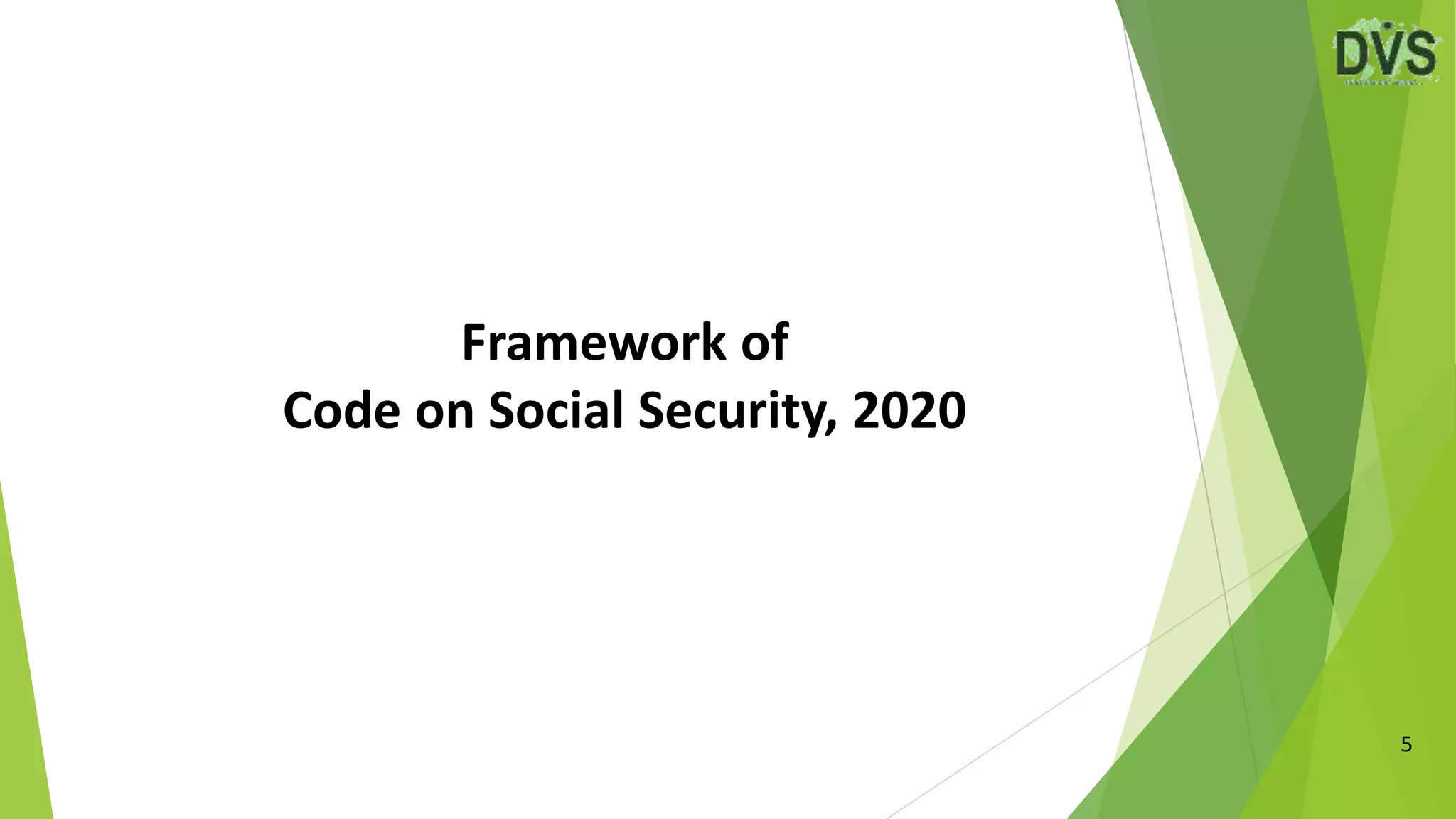 Code on Social Security, 2020-Part I | PPTX