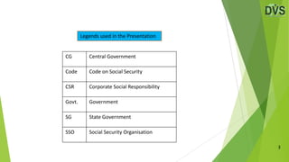 Code on Social Security, 2020-Part I | PPTX | Government Support and ...