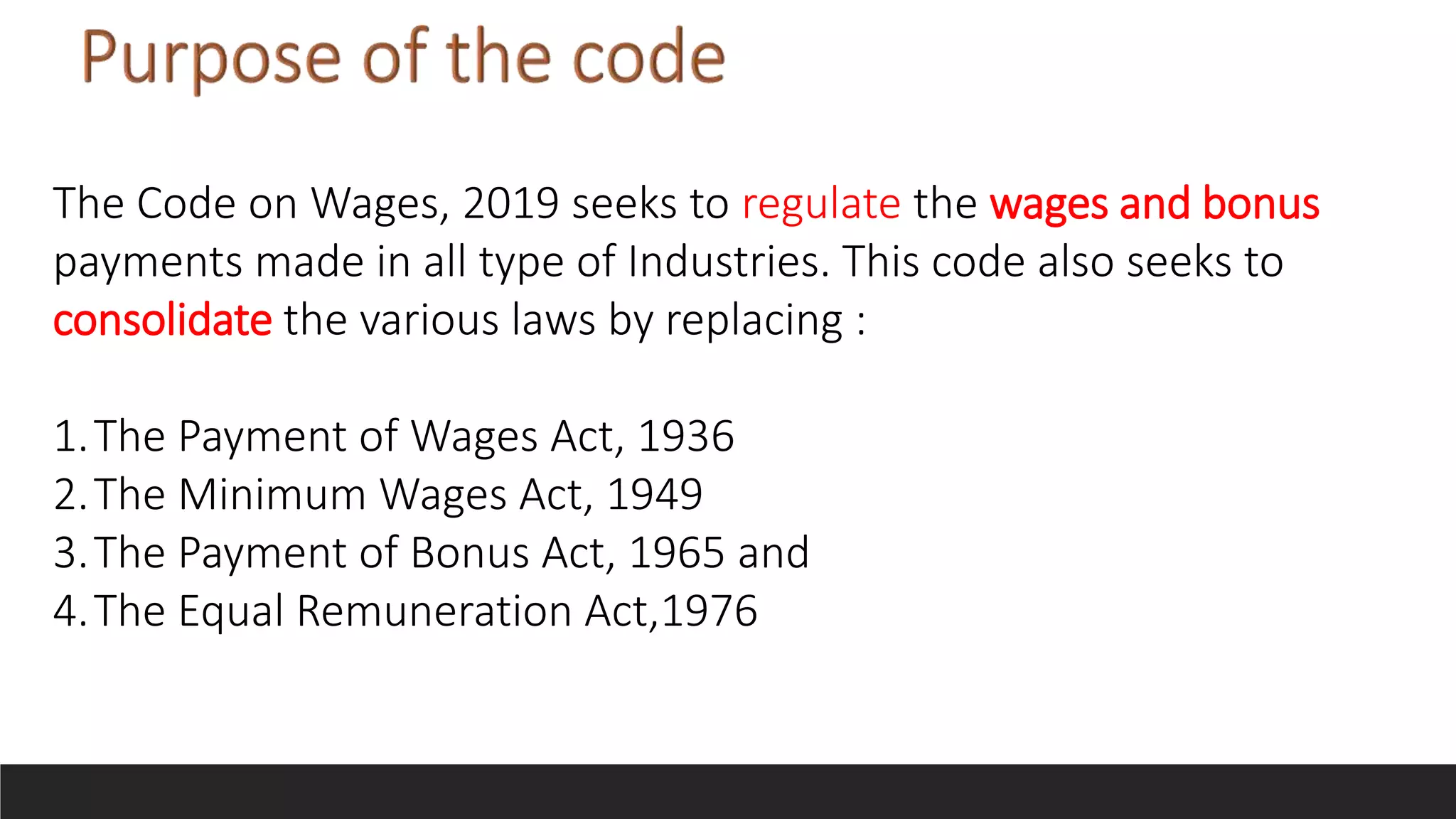 Code on wages, 2019 | PPSX