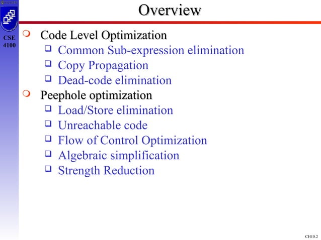 Code optimisation presnted | PPT