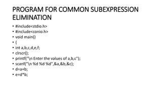 sCode optimization | PPTX | Programming Languages | Computing