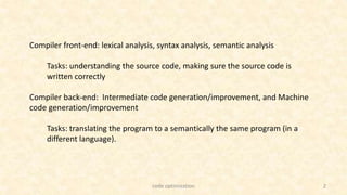 Code optimization | PPTX