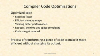 Code optimization | PPTX