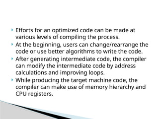 Code optmize.pptx which is related to coding | PPTX | Web Development | Internet