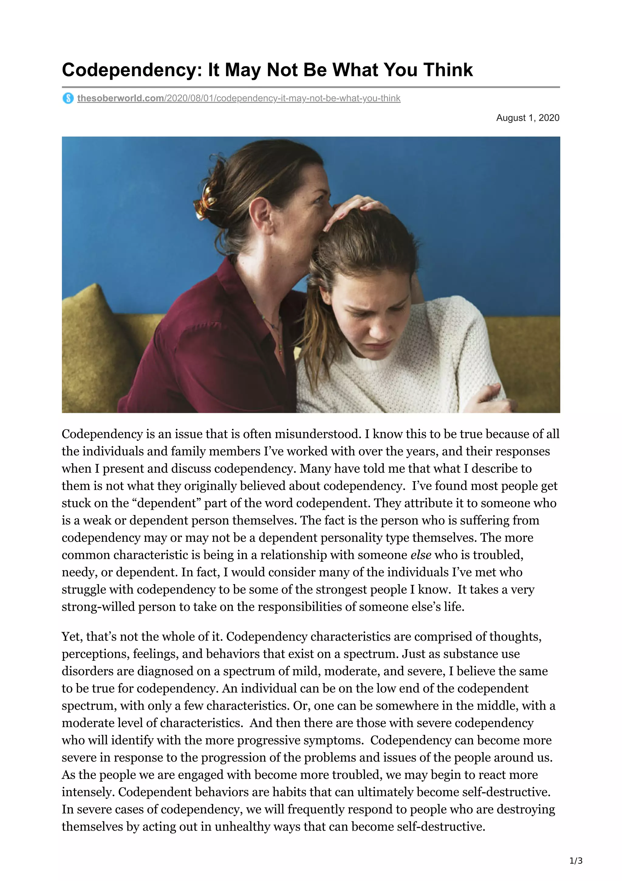 Codependency it may not be what you think | PDF