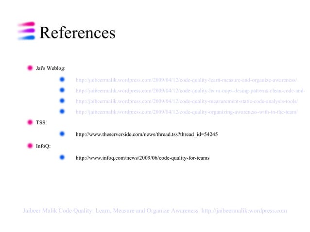 Code Quality Learn, Measure And Organize Awareness | PPT