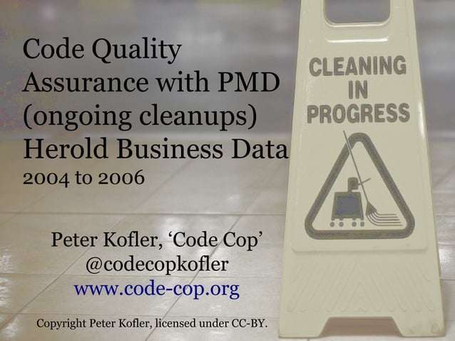 Code Quality Assurance with PMD (2004) | PDF | Programming Languages | Computing