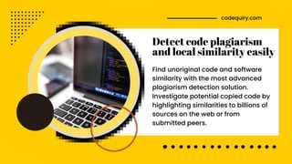 Code Plagiarism Checker - Code Quiry | PPT