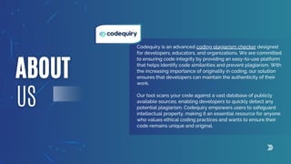 Why Codequiry is the Best Coding Plagiarism Checker for Developers | PPT