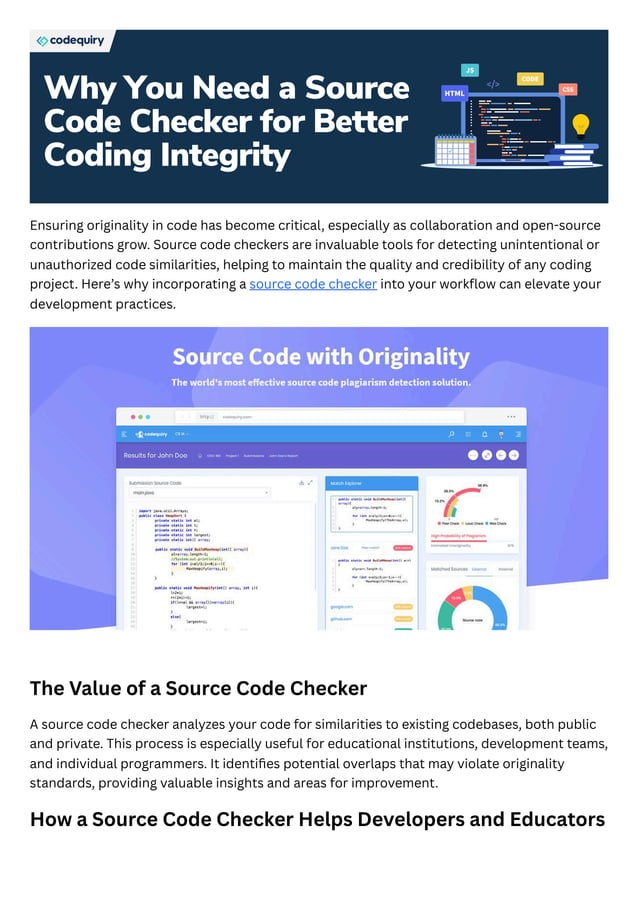 The Essential Benefits of Using a Source Code Checker for Developers | PDF