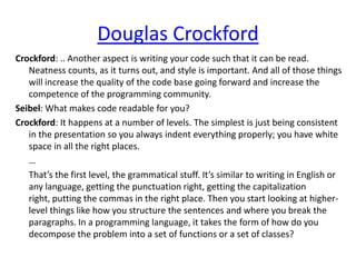 On Readability of Code | PPT