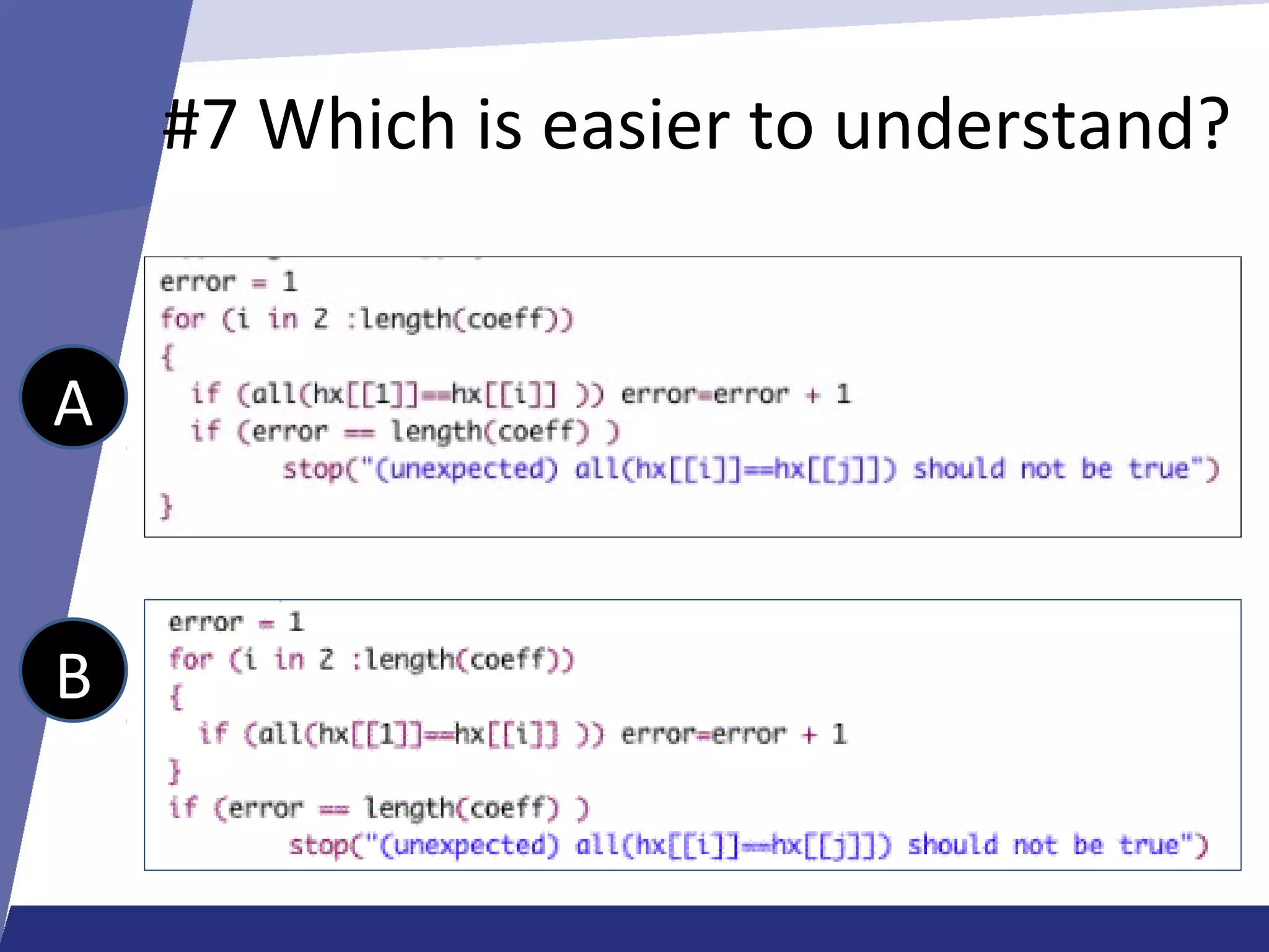 Code readability in r | PPT