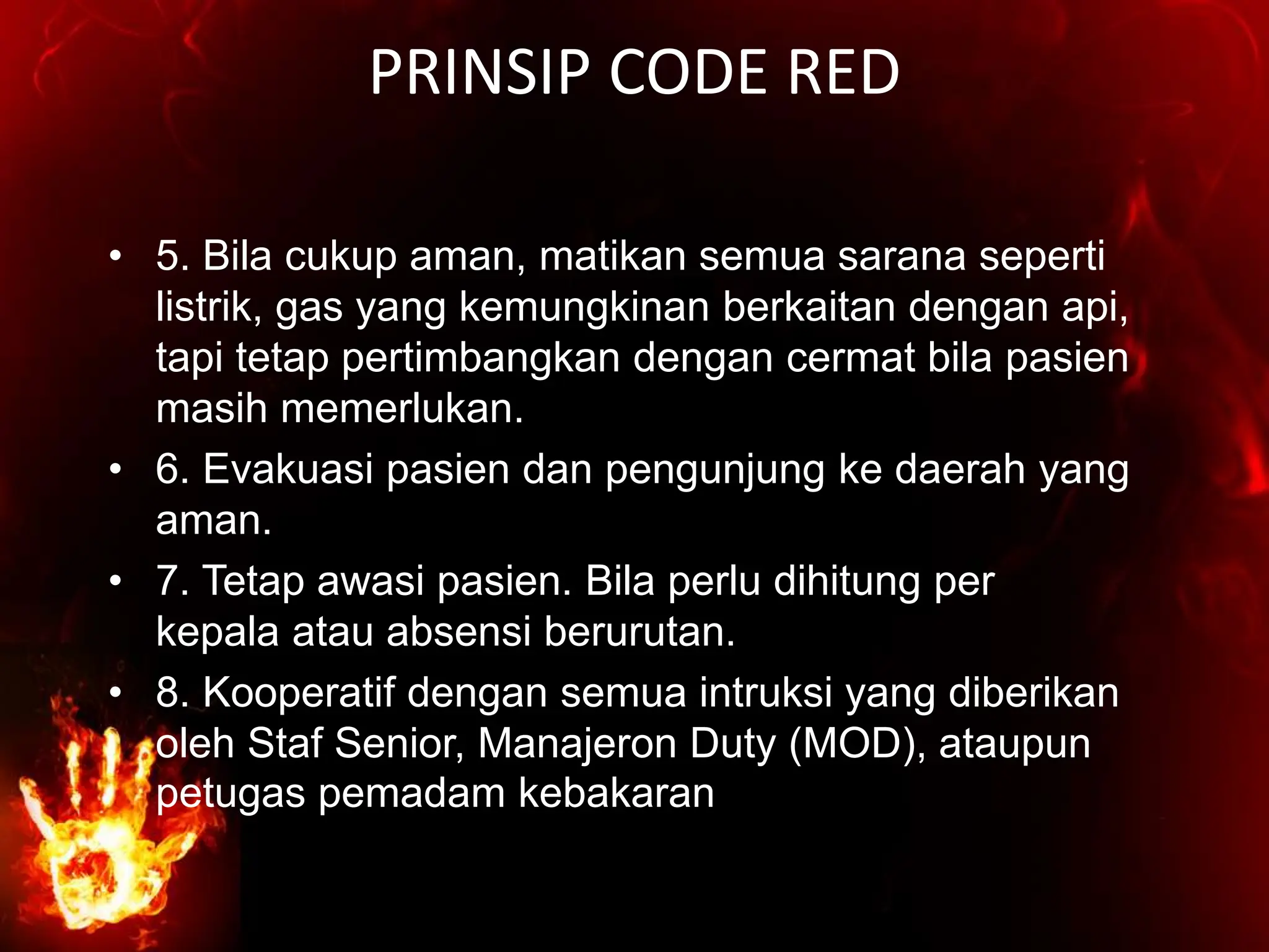 code red, tanda bahaya kebakaran di rumah sakit.pptx