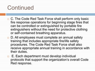 Code red policy in health care services for MHA course.pptx
