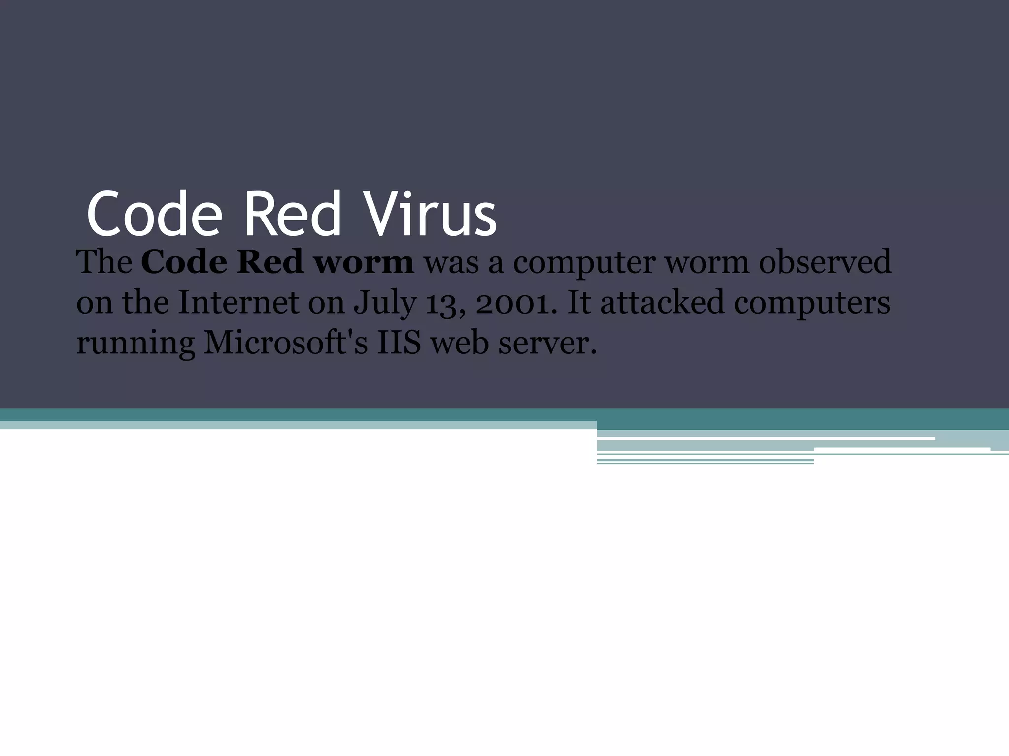 Code Red Virus | PPTX