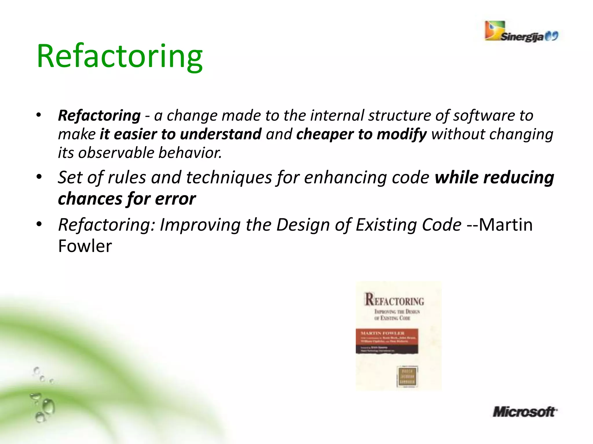 Code Refactoring | PPTX