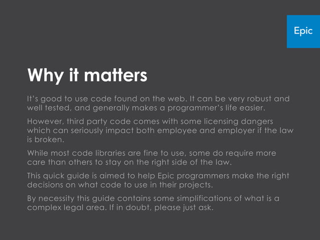 Developer guidelines for using third-party code | PPTX