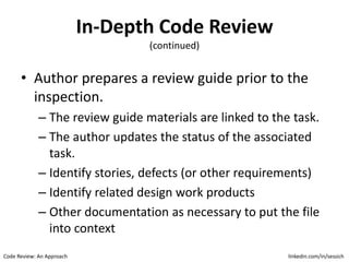 Code review an approach | PPTX | Computer Software and Applications ...