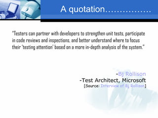 Code Review In Testing View | PPT