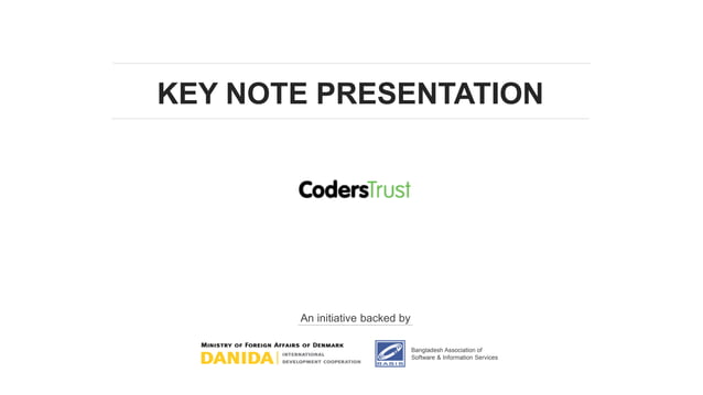 CodersTrust key note presentation | PPT