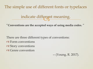 Codes-Conventions-and-3.pptx Media and Information | PPTX
