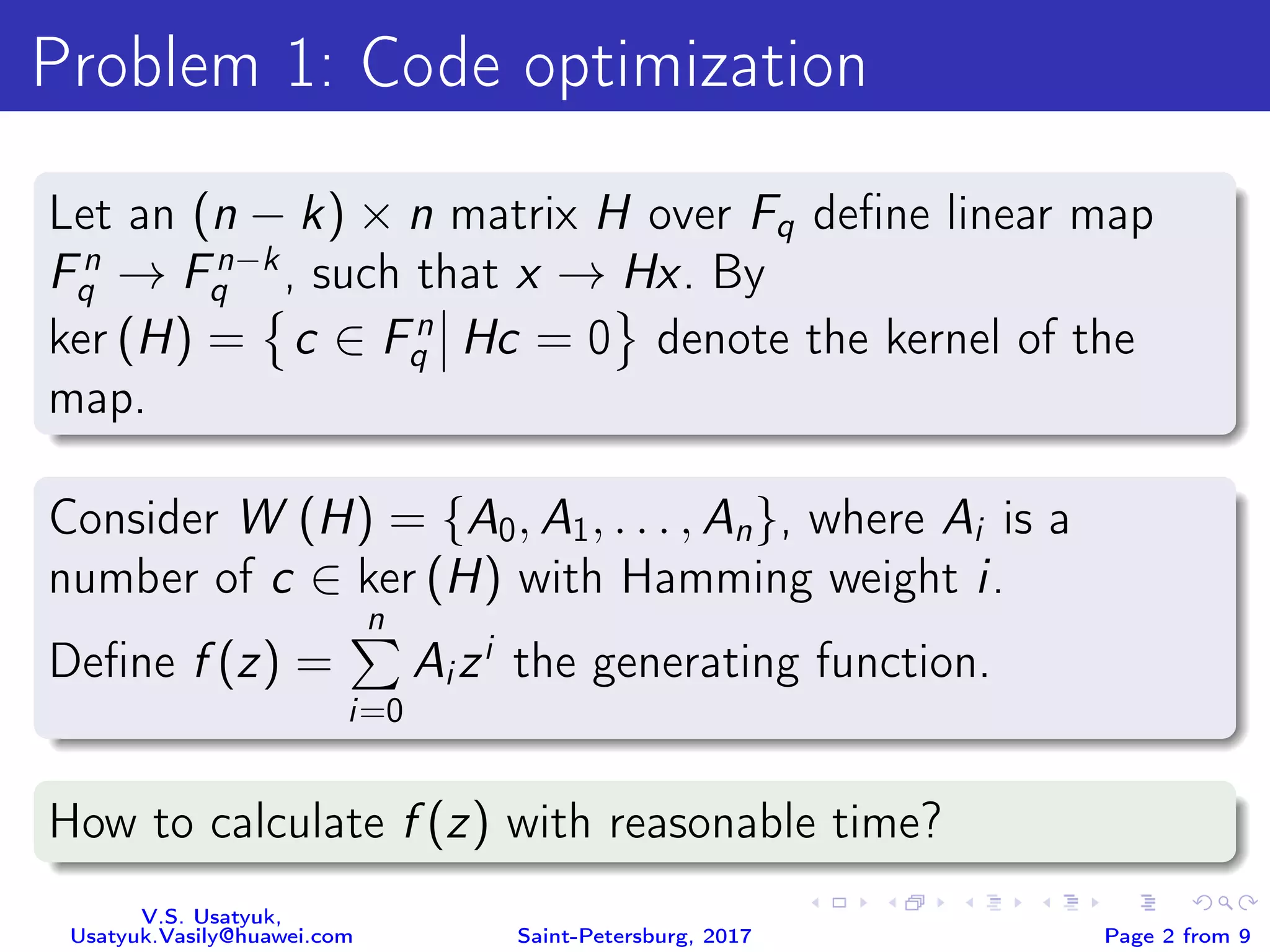 Codes on the graph related problems | PPT